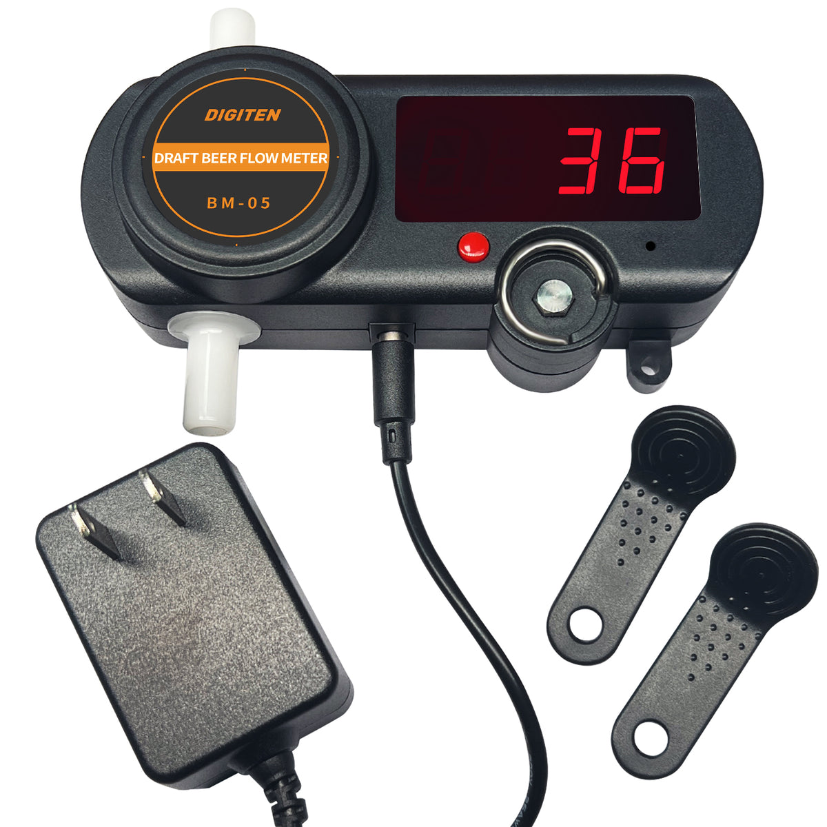 DIGITEN BM-05 Digital Draft Beer Flow Meter, Beverage Filling Counter,
