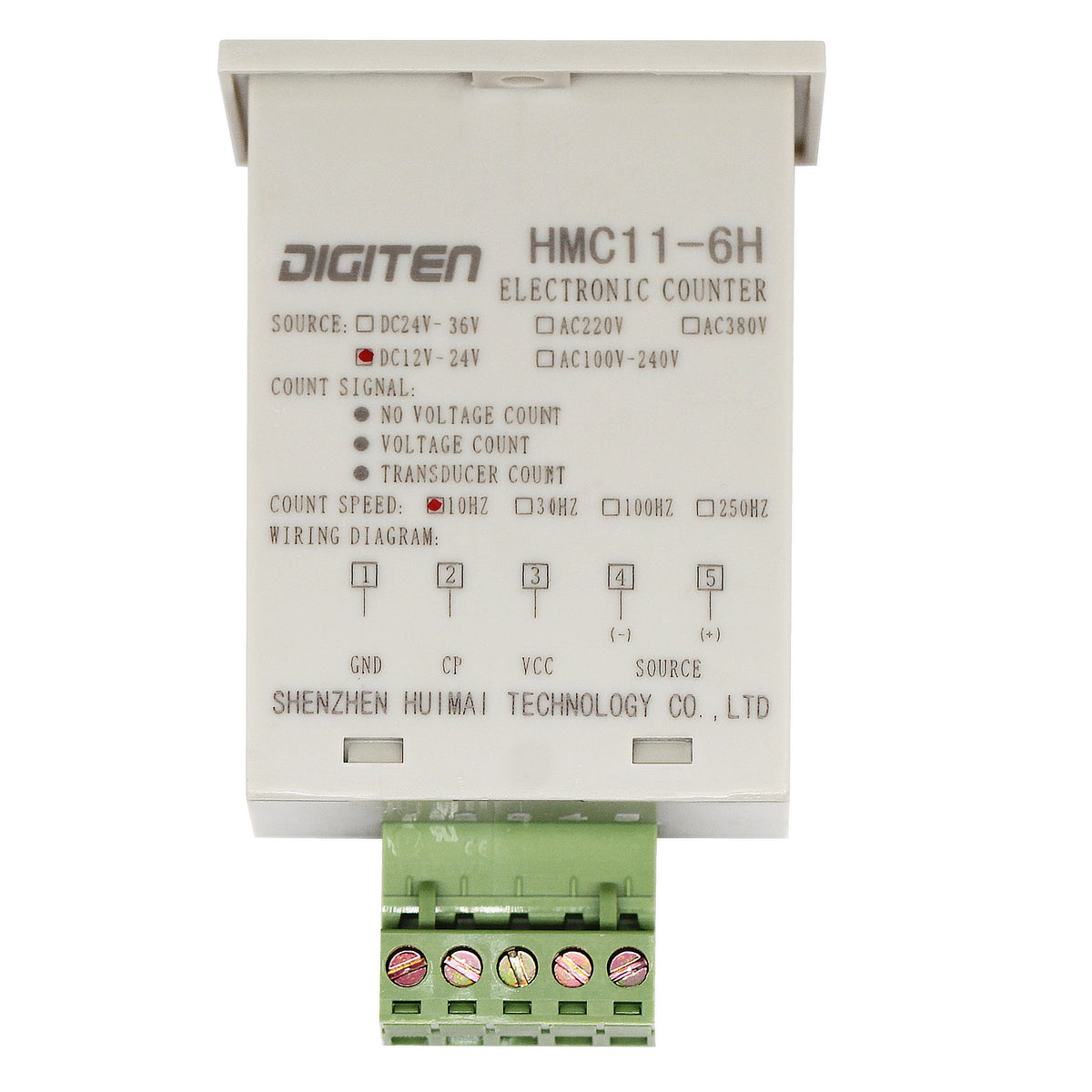 DIGITEN 12V-24V 6-Digit 0-999999 LED Display Digital UP Counter+Hall N