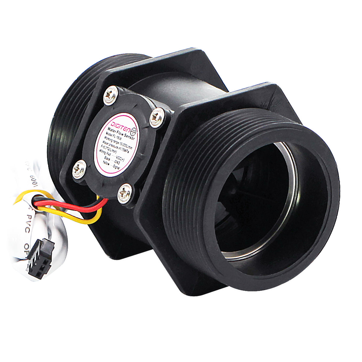 DIGITEN G2" 2 inch Water Flow Hall Sensor Switch Flow Meter 10-200L/mi