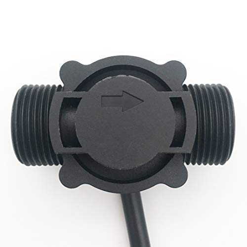 DIGITEN G3/4" Water Flow Sensor with 1.2M(3.9ft) Cable, Hall Effect Fl