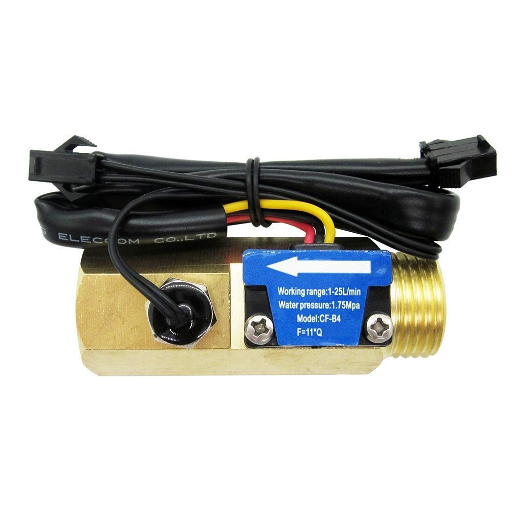 DIGITEN Water Flow Control LCD Display+G1/2"Thread Water Flow Hall Sen