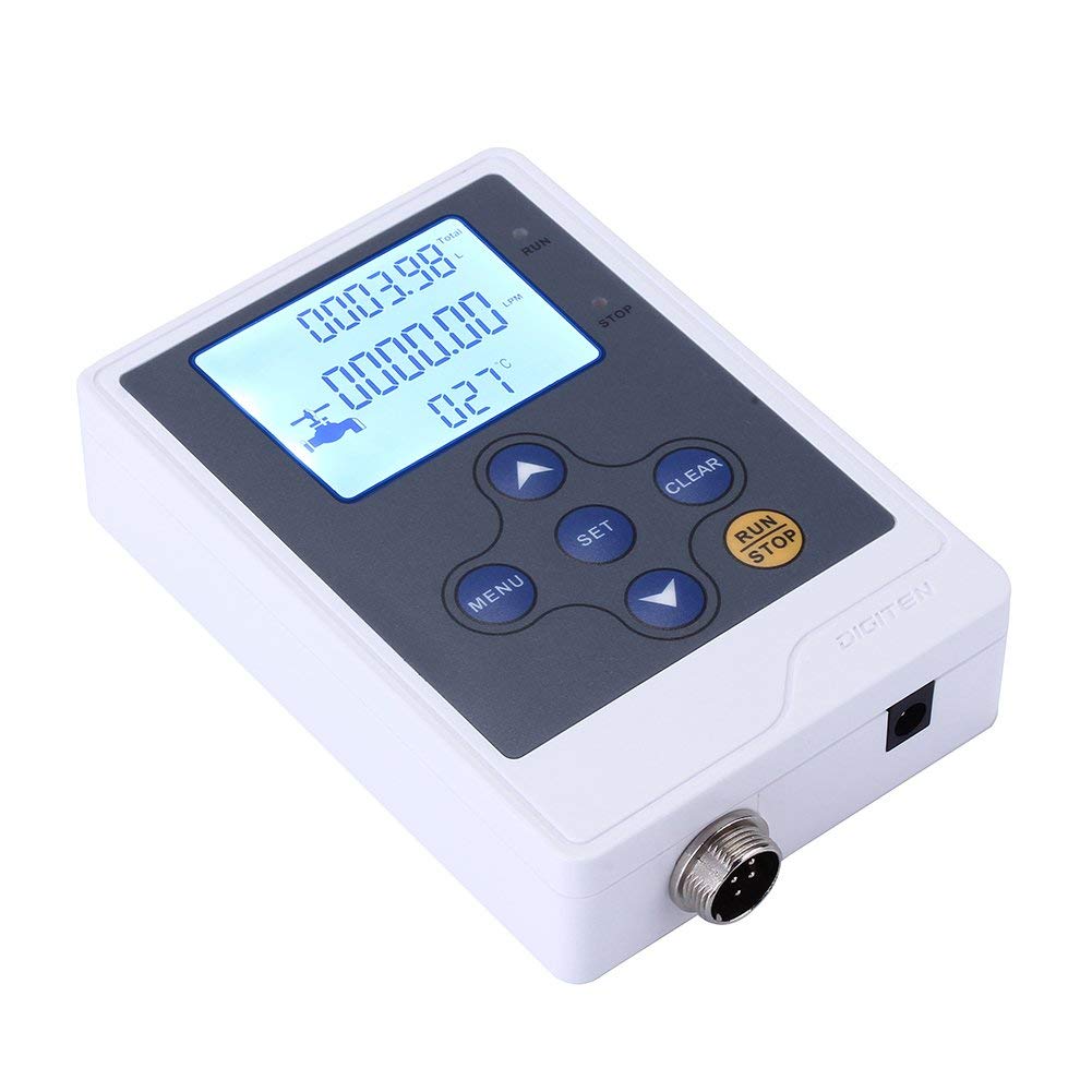 DIGITEN Water Flow Control LCD Display Controller+G3/4" Hall Flow Sens